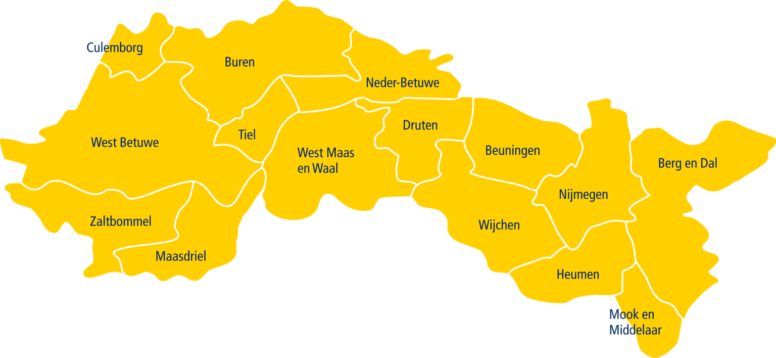 Wat is ons werkgebied? - Veilig Thuis Gelderland-Zuid